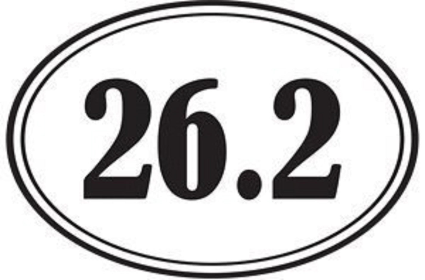 26.2 Marathon Distance Oval Sticker (Set of 4) – Triathlete Store